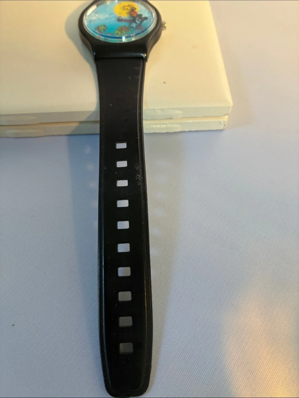 Disney | Accessories | Disney Kids Black Watch With Blue Cartoon Dial ...